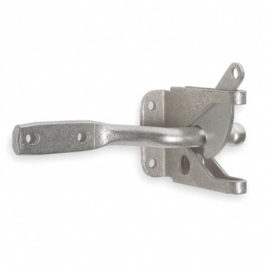 Self-Latching Gate Latch,2 In. W,Silver - Grainger