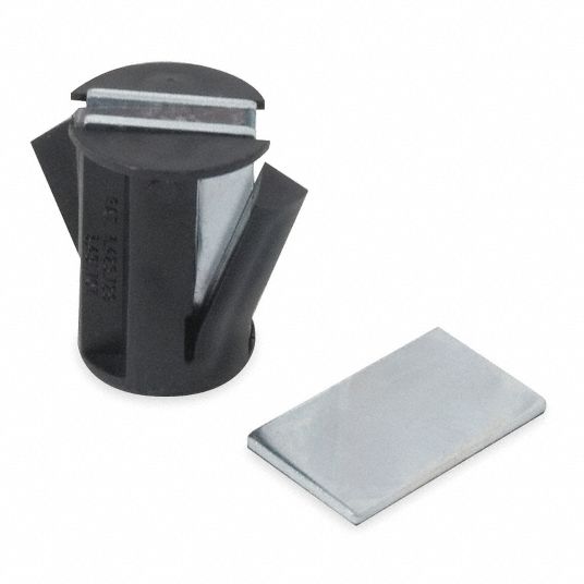 Magnetic, Non-locking, Magnetic Catch, 1 in, Black Plastic - Grainger