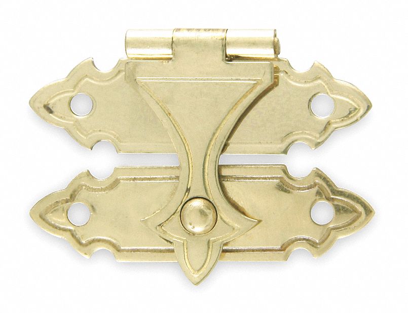 Grab, Non-locking, Grab Catch, 1 23/64 in, Bright Brass, PK 4 - Grainger