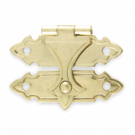 Grab, Non-locking, Grab Catch, 1 23/64 in, Bright Brass, PK 4 - Grainger