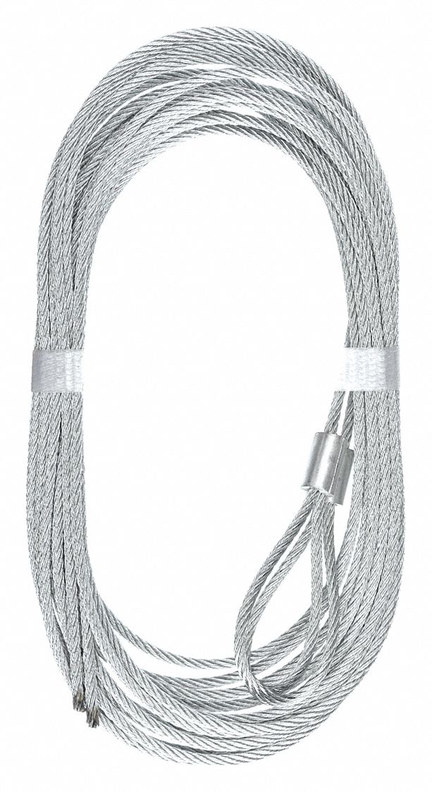 Steel, 1/8 in Overall Ht, Spring Lift Cable - 1XNB6|1XNB6 - Grainger