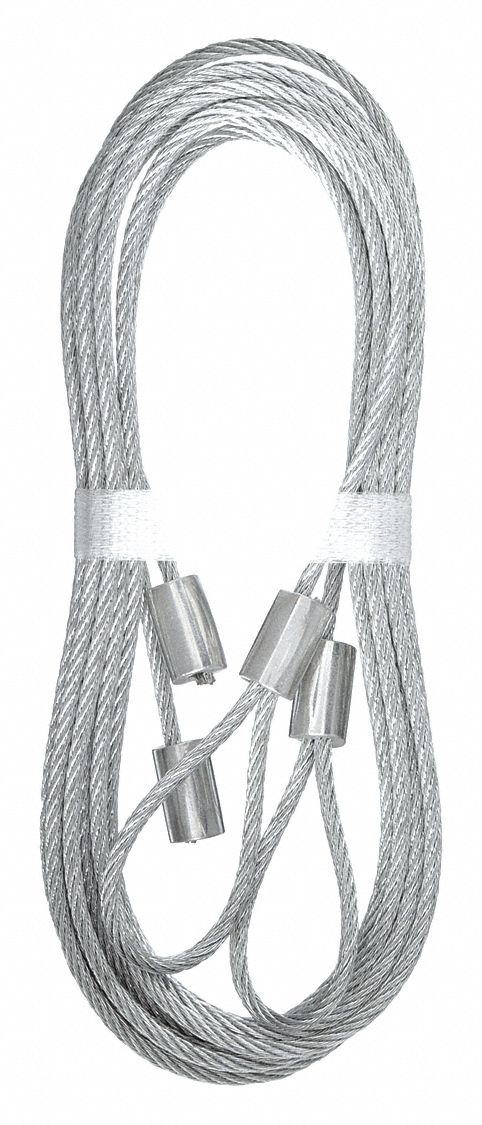 Steel, 1/8 in Overall Ht, Safety Cable - 1XNB8|1XNB8 - Grainger