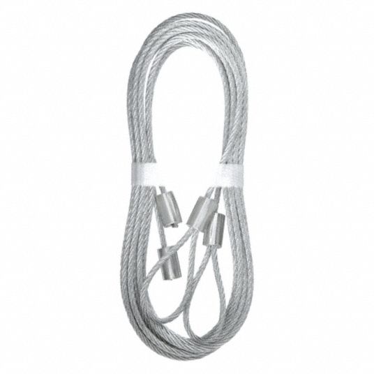 Steel, 1/8 in Overall Ht, Safety Cable - 1XNB8|1XNB8 - Grainger