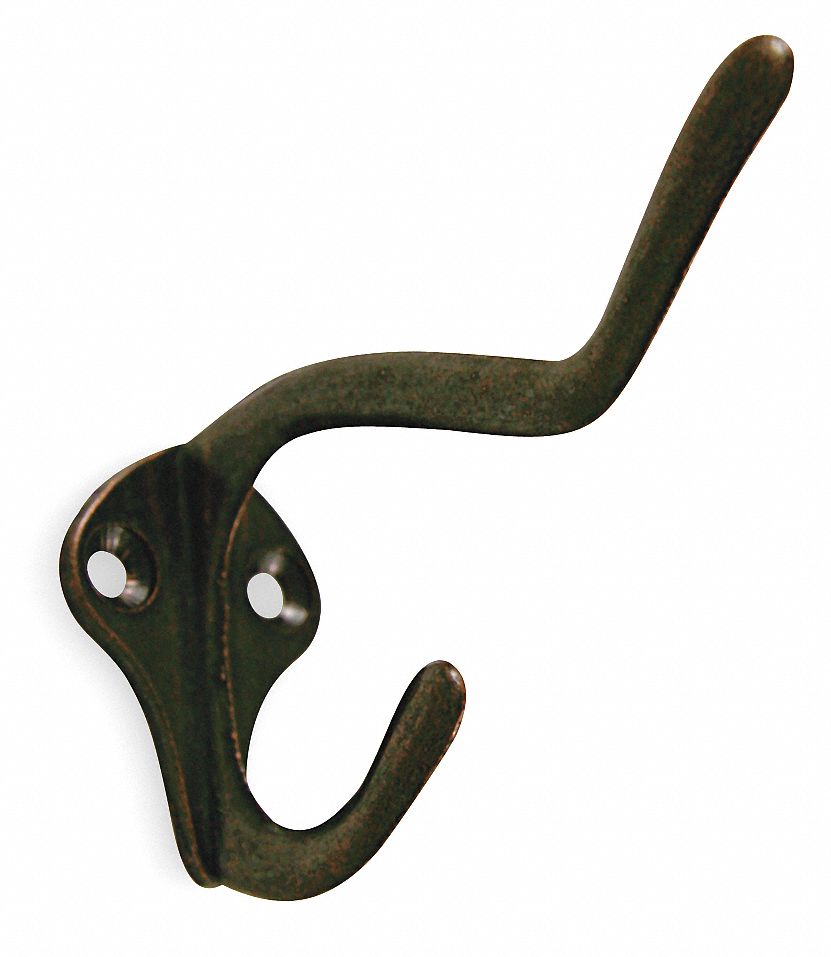 Coat Hook, Overall Length 2 7/8 in - Grainger