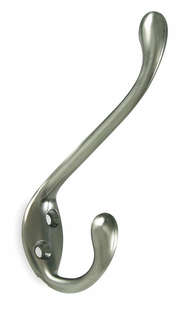 Coat Hook, Overall Length 4 7/8 in - Grainger