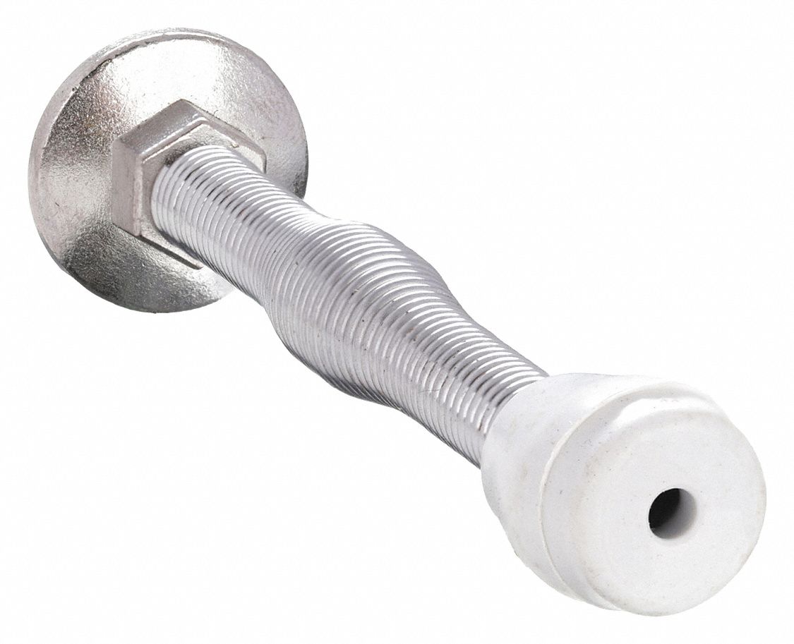 Wall - Mounted, 3 in Lg, Spring Door Stop - 1XNL8|1XNL8 - Grainger