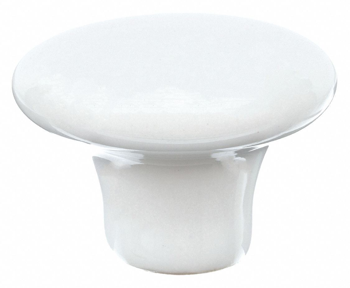 Ceramic, Polished White, Cabinet Knob - 1XNU1|1XNU1 - Grainger