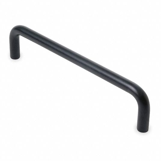 Aluminum Pull Handle with Powder Coated Finish, Black; Hardware Not ...