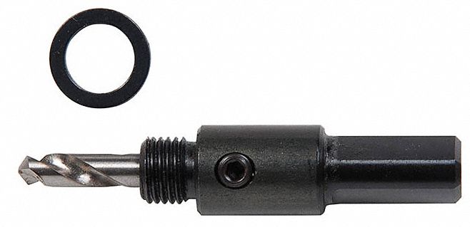 GREENLEE Hole Saw Arbor: Std, 3/8"-20 Thread Size, Hex Arbor Shank ...