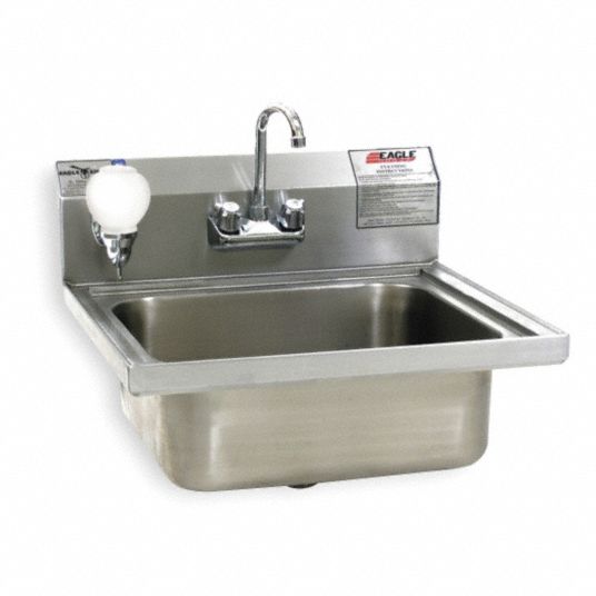 EAGLE GROUP, 1 Stations, 8 7/8 in Bowl Dp, Lavatory Sink - 4NNH5|W1916 ...