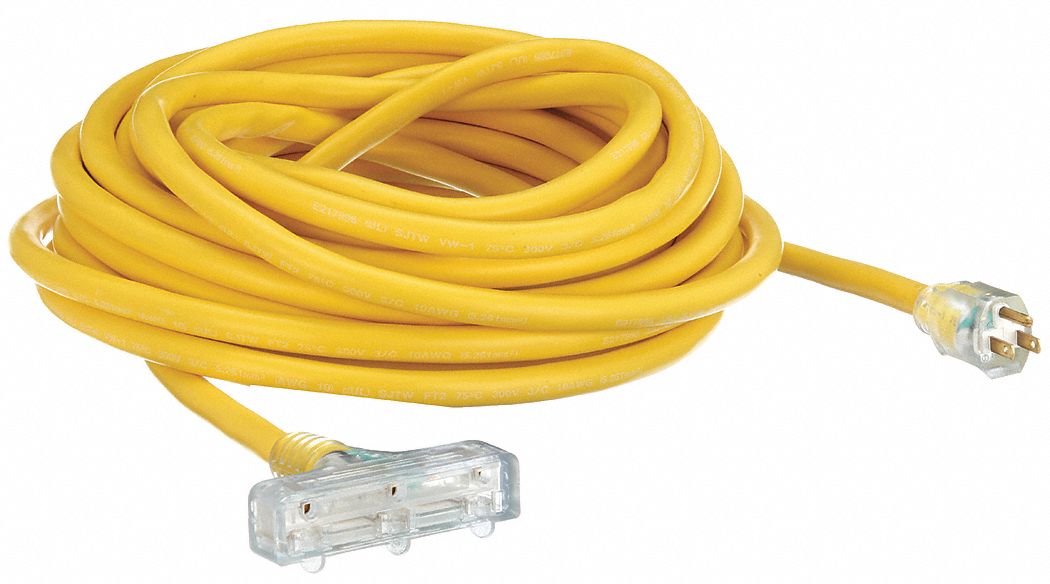POWER FIRST Cable de Extensión para Exteriores 50 pies 3 salidas ...