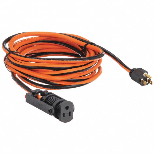 Locking Extension Cord, Outdoor, 15.0, 125V AC, Number of Outlets 1 ...