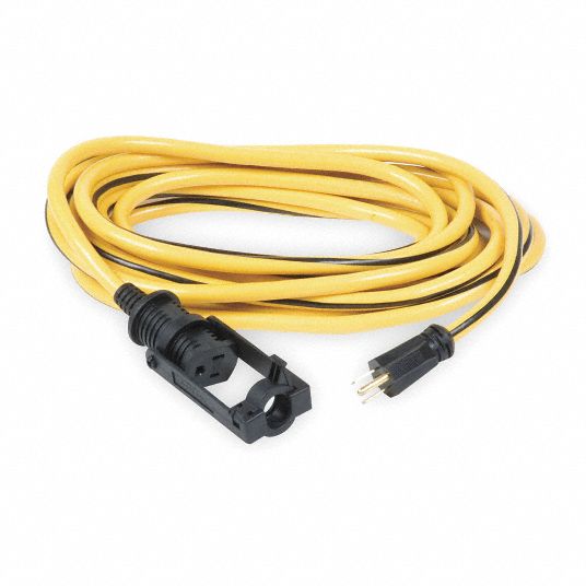 Locking Extension Cord, Outdoor, 15.0, 125V AC, Number of Outlets 1 ...
