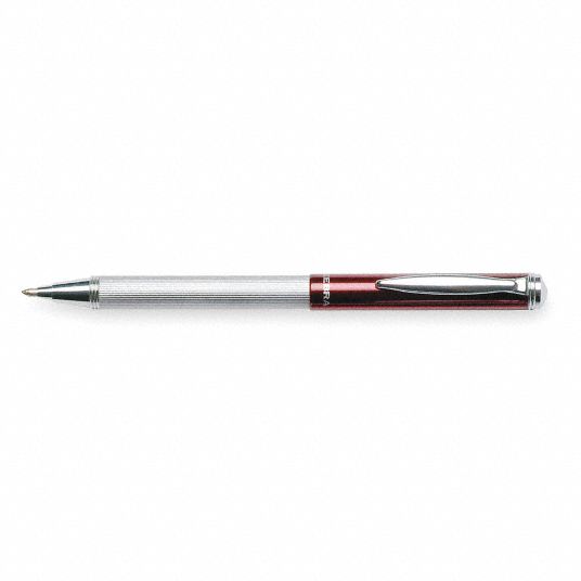 Ballpoint Pen, Barrel Material Metal, Barrel Color Red - Grainger