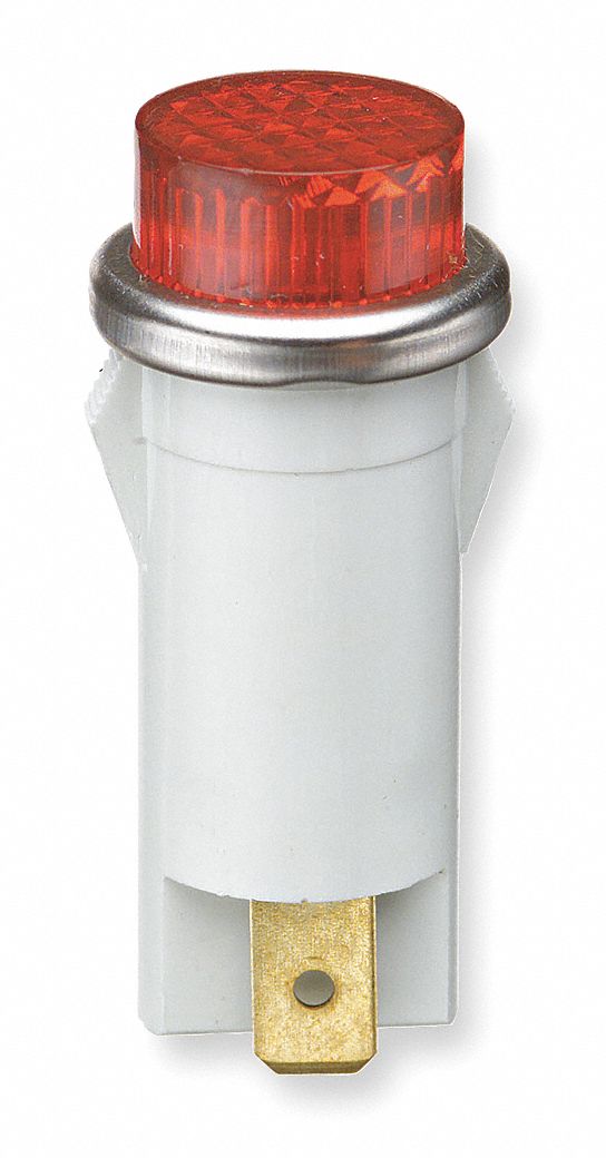 IDEAL, 12 mm Panel Mounting Hole Dia, Incandescent, Raised Panel Light ...