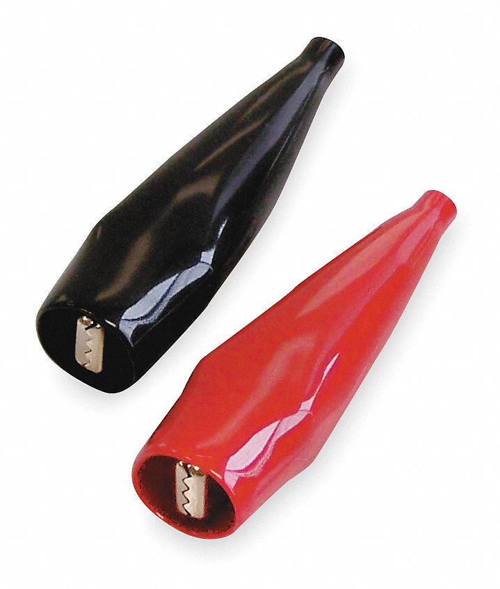 IDEAL Battery Clip Set, General Purpose, 1 Red/1 Black, 3/16 in Wire ...