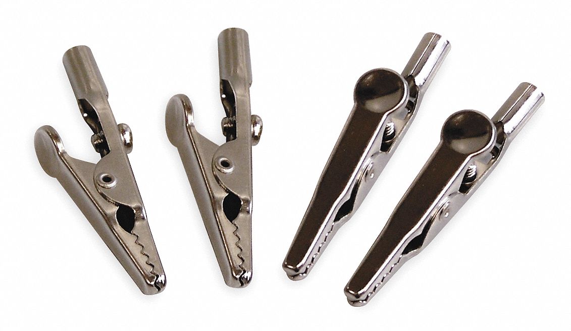IDEAL Alligator Clip Set, Non-Insulated, —, #22 - #14 Wire Range (AWG ...