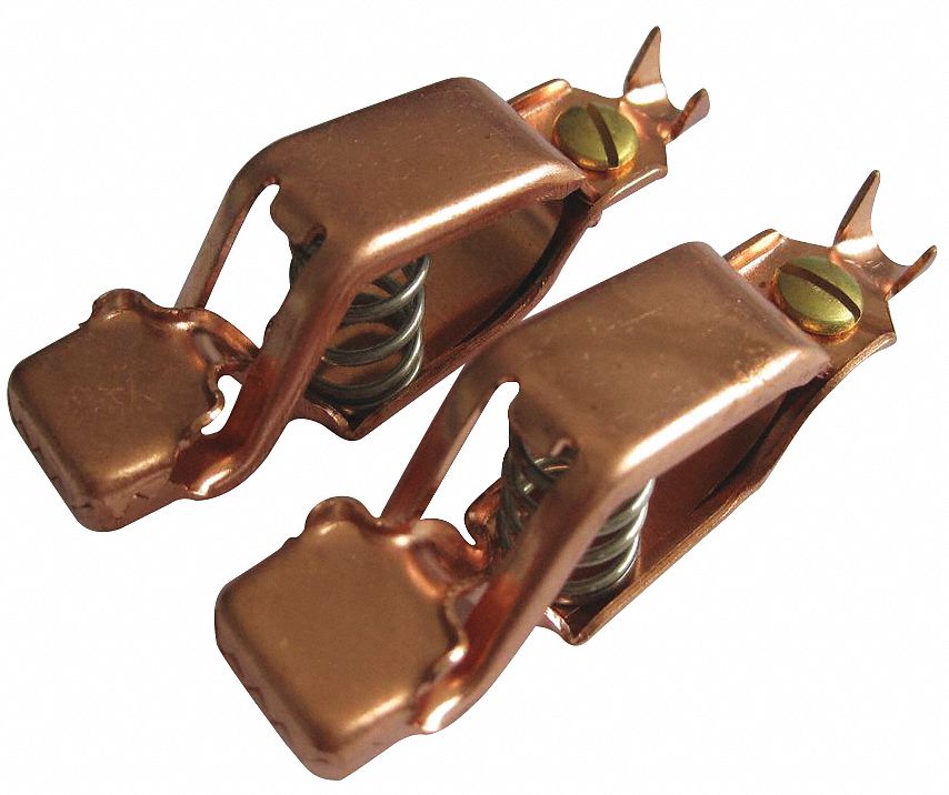POWER FIRST Battery Clip Set, Copper Test and Battery, —, 9/32 in Wire ...