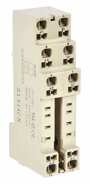 OMRON, 10 A Rating, DIN-Rail Socket Mounting, Relay Socket - 1YAW7 ...