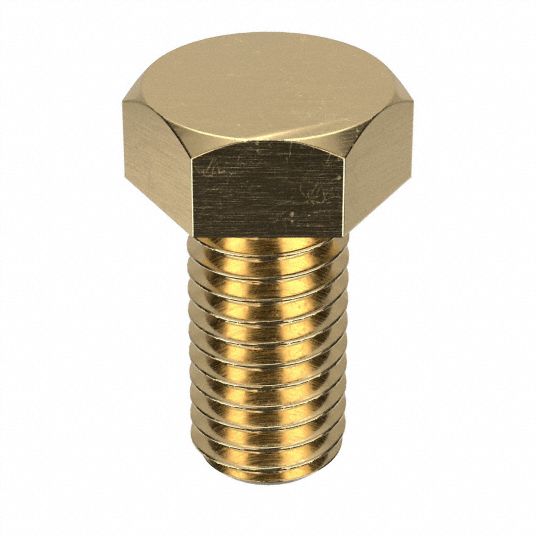 Brass, Not Graded, Hex Head Cap Screw - 1YB59|1YB59 - Grainger