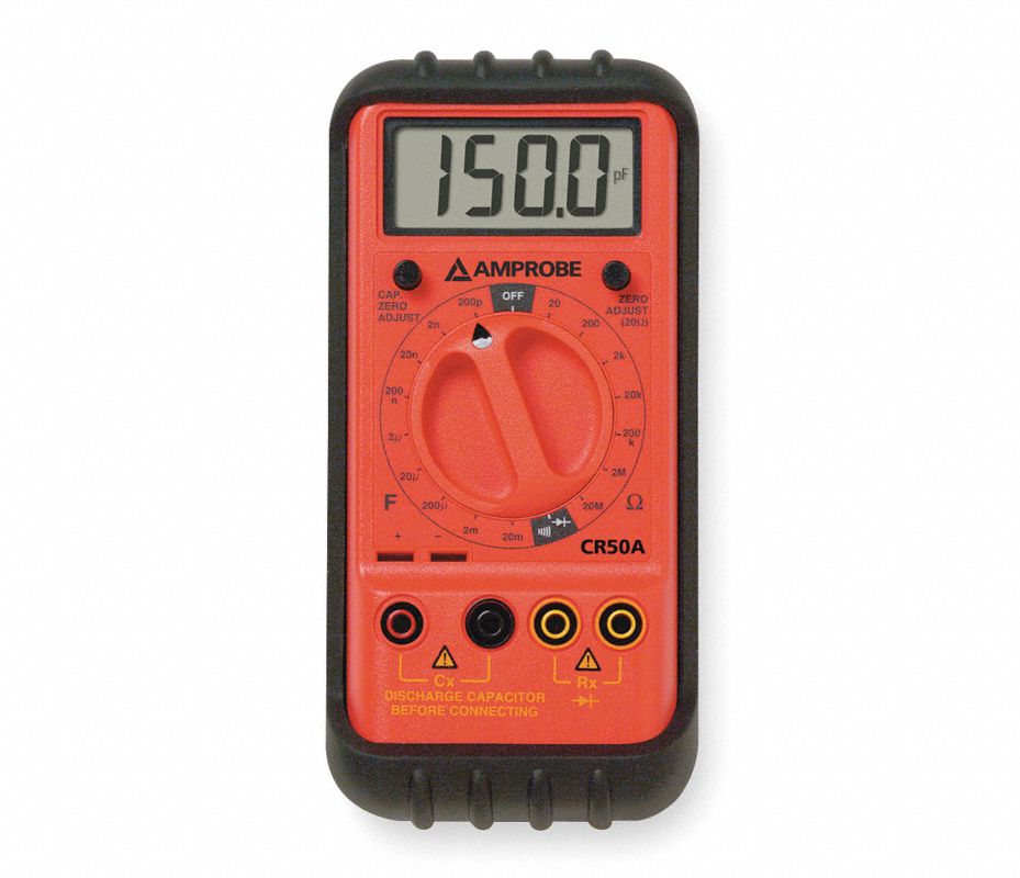 AMPROBE Probador p/Condensador, 10 Rangos - 6AAM6 | CR50A - Grainger México