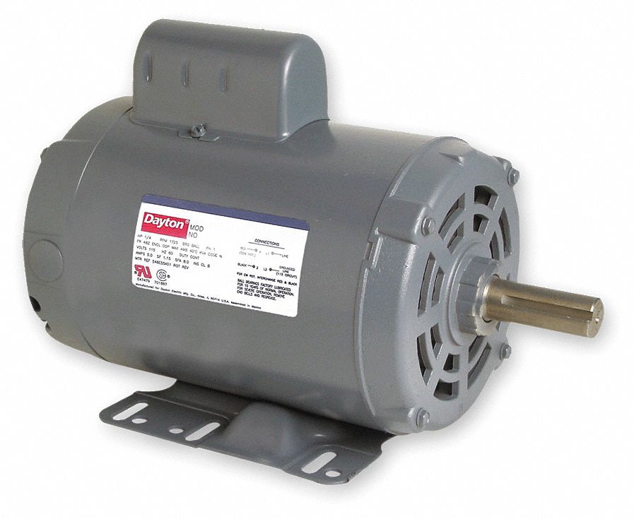 Aeration Fan Motor, 2 HP, Permanent Split Capacitor, Nameplate RPM 3450 ...