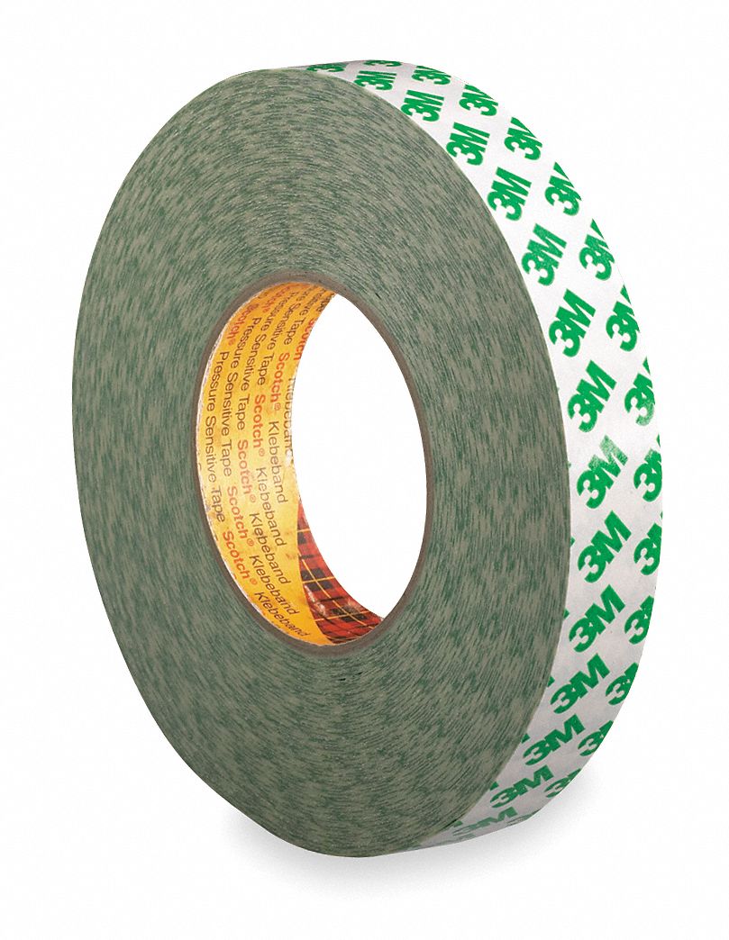 PVC Double Sided Film Tape, Acrylic Adhesive, 10.20 mil, White - Grainger