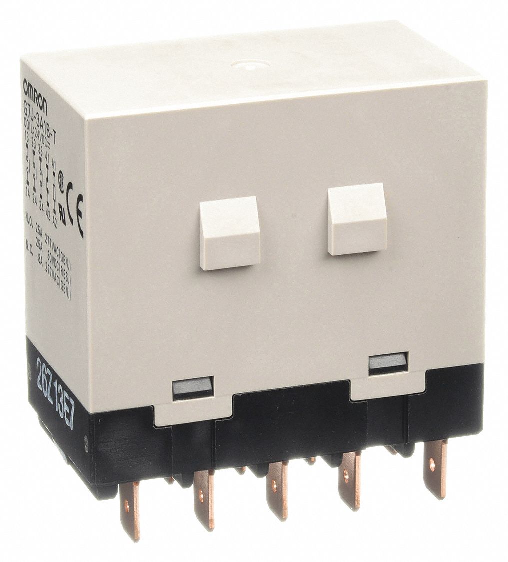 OMRON, Bracket Mounted, 25 A Current Rating, Enclosed Power Relay ...