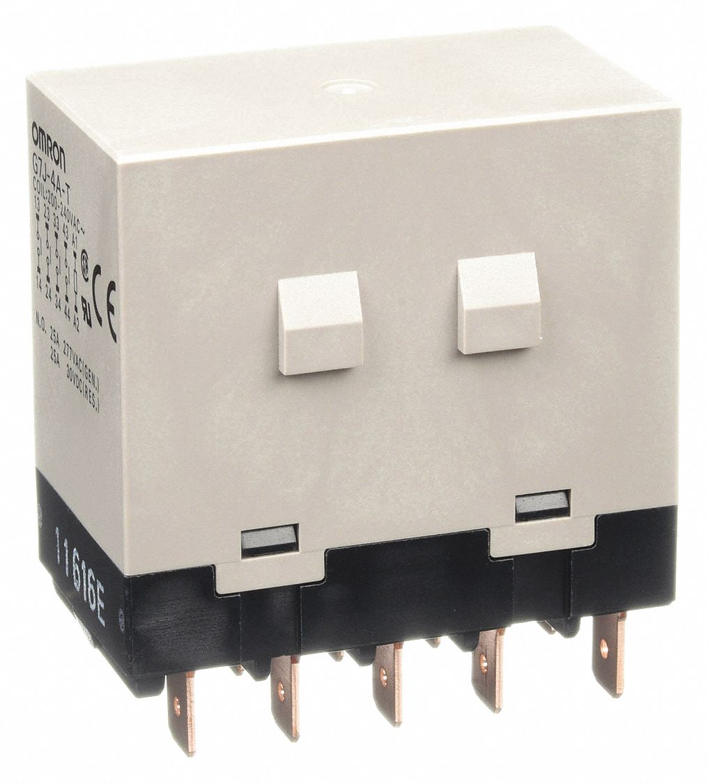OMRON, Bracket Mounted, 25 A Current Rating, Enclosed Power Relay ...