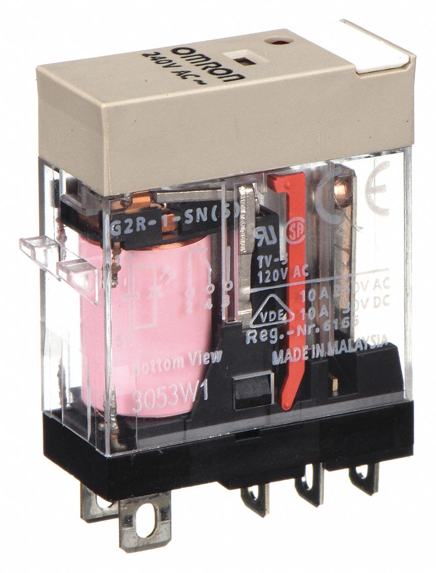 OMRON, Socket Mounted, 10 A Current Rating, General Purpose Relay - 1YCL2|G2R-1-SN-AC240(S ...