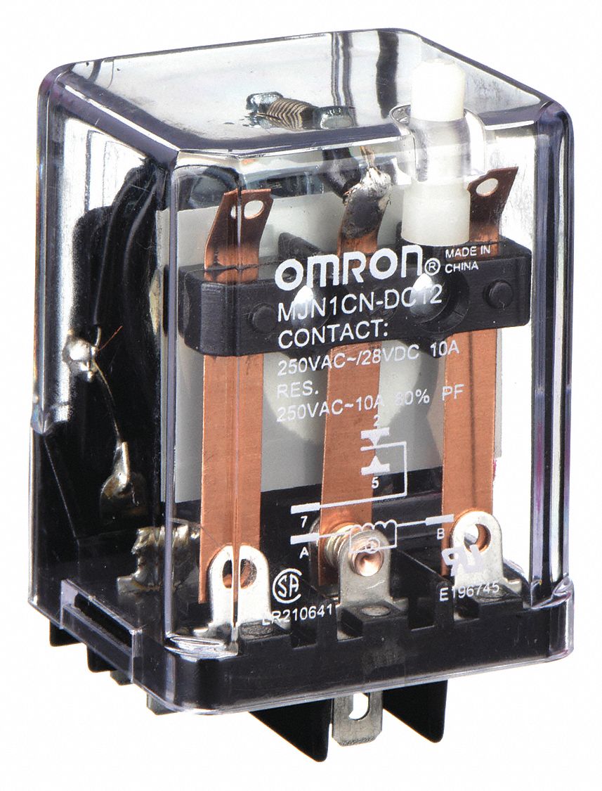 OMRON, Socket Mounted, 10 A Current Rating, General Purpose Relay - 1YCL3|MJN1C-N-DC12 - Grainger