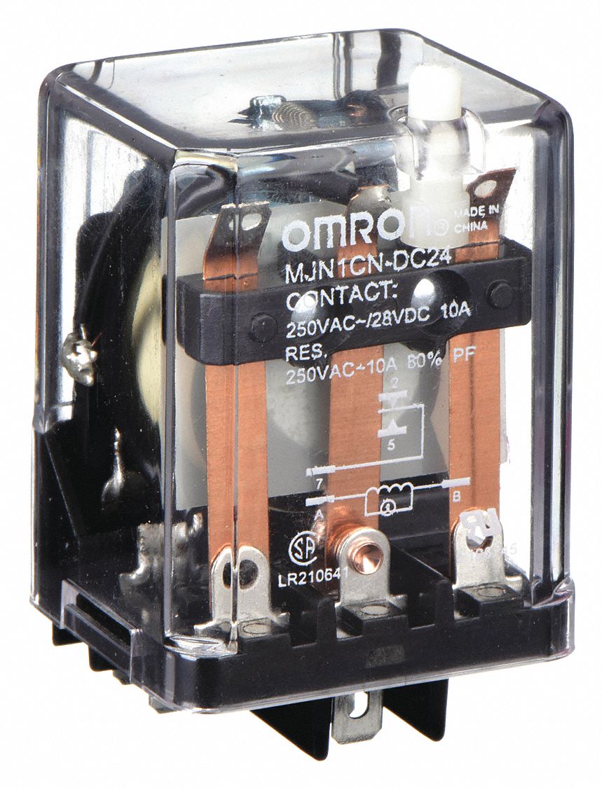 OMRON, Socket Mounted, 10 A Current Rating, General Purpose Relay - 1YCL4|MJN1C-N-DC24 - Grainger