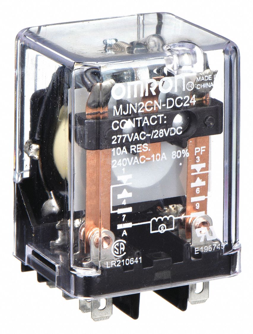 OMRON, Socket Mounted, 10 A Current Rating, General Purpose Relay - 1YCP3|MJN2C-N-DC24 - Grainger