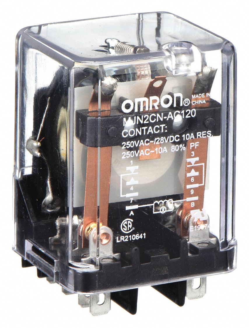 OMRON, Socket Mounted, 10 A Current Rating, General Purpose Relay - 1YCP5|MJN2C-N-AC120 - Grainger