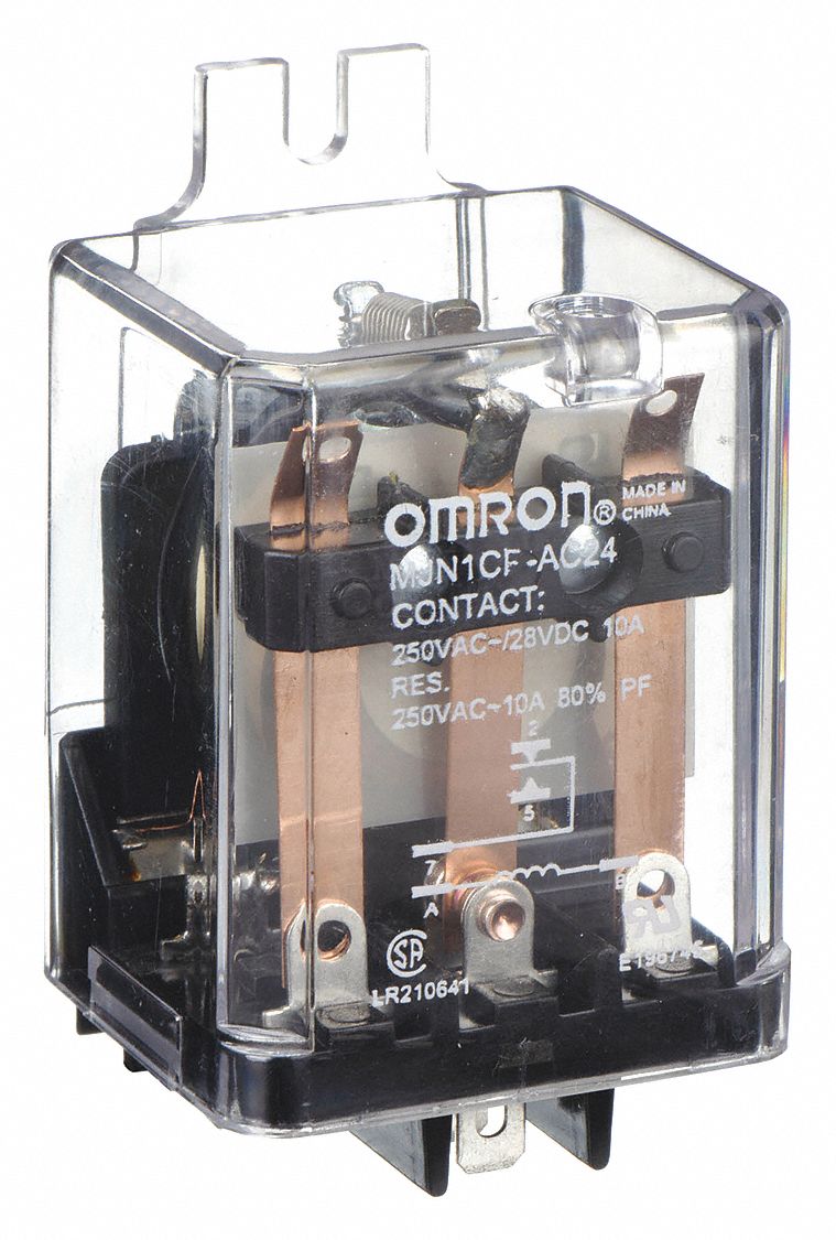 OMRON, Surface (Side Flange) Mounted, 30 A Current Rating, Flange Mount Relay - 1YCU6|MJN1CF ...