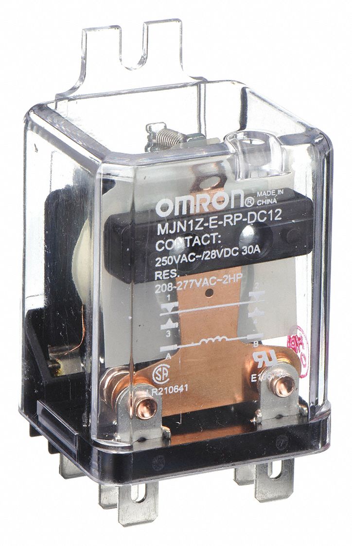 OMRON, Surface (Side Flange) Mounted, 30 A Current Rating, Flange Mount Relay - 1YCU9|MJN1Z-E-RP ...