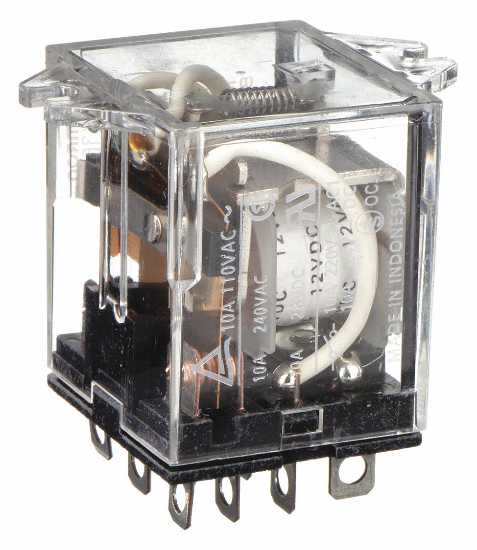 OMRON, Surface (Top Flange) Mounted, 10 A Current Rating, Flange Mount Relay - 1YDA4|LY3F-DC12 ...