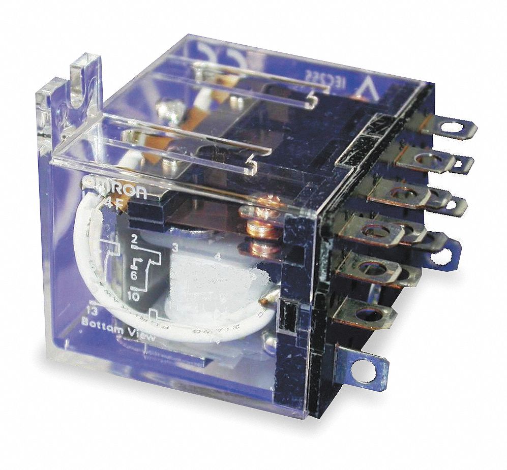 Omron LY4F-DC12 Omron Flange Mount Relay: 14 Pins - Relay, 10A @ 120V ...