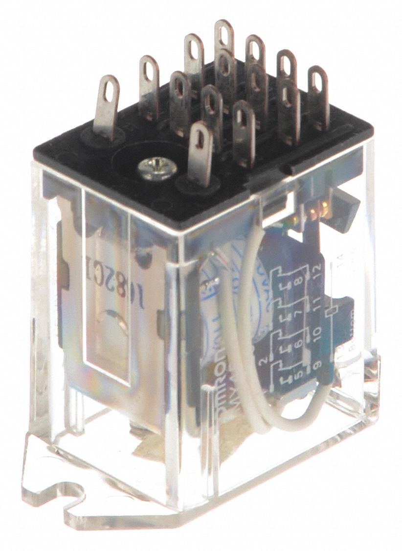 OMRON Flange Mount Relay: 14 Pins - Relay, 3A @ 240V, 3A @ 24V, 120V AC ...