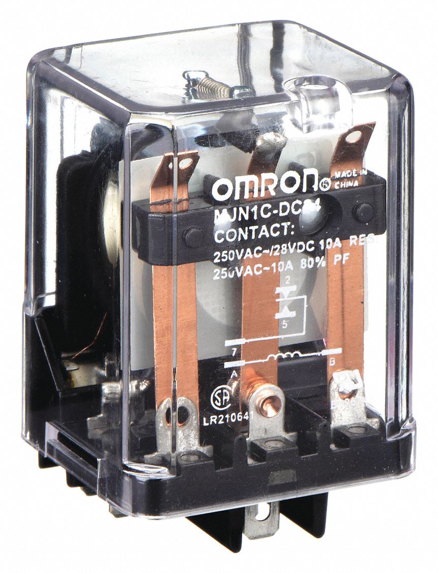 OMRON, Socket Mounted, 10 A Current Rating, General Purpose Relay - 1YDD8|MJN1C-DC24 - Grainger