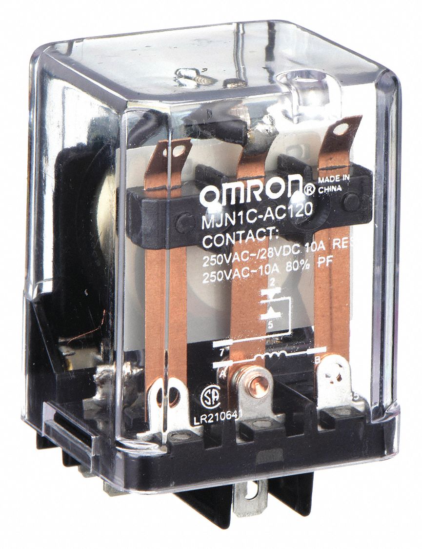 OMRON, Socket Mounted, 10 A Current Rating, General Purpose Relay - 1YDE1|MJN1C-AC120 - Grainger