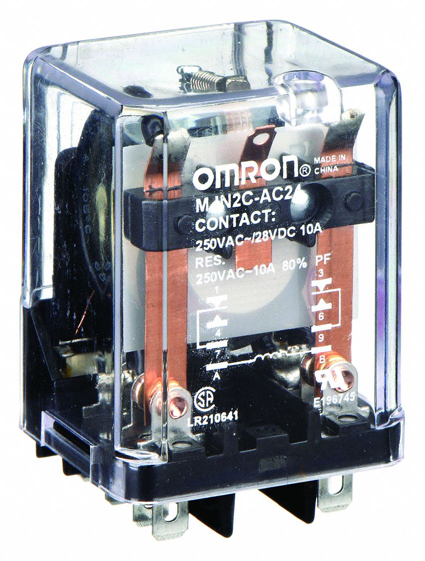 OMRON, Socket Mounted, 10 A Current Rating, General Purpose Relay - 1YDE3|MJN2C-AC24 - Grainger