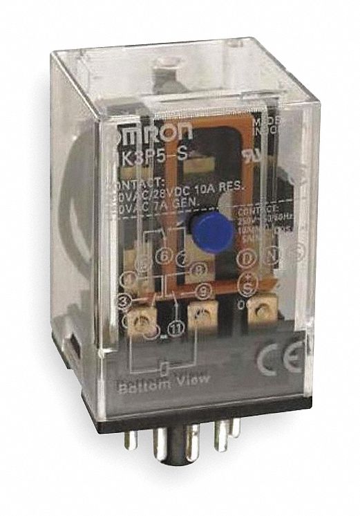 12V DC Coil Volts, Octal, Number of Pins - Relay 11 - Grainger