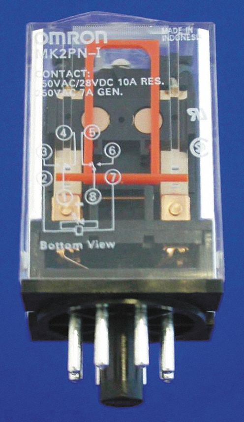 12V DC Coil Volts, Octal, Number of Pins - Relay 8 - Grainger