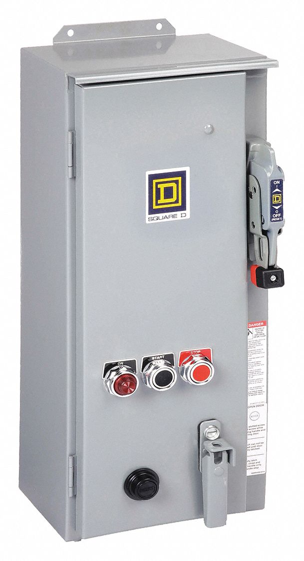 SQUARE D, Fusible Disconnect, 3 Poles, NEMA Combination Starter - 1YDU7 ...