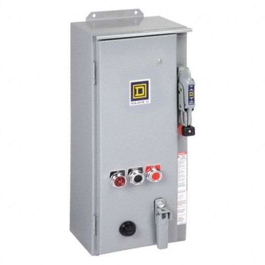 SQUARE D, Fusible Disconnect, 3 Poles, NEMA Combination Starter - 1YDU7 ...