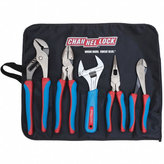 4 Pliers, Deluxe Cushion Grip, Maintenance Tool Kit - 1YHN1|CBR-5A ...
