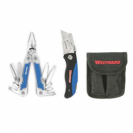 WESTWARD Multi-Tool: Multi-Tool Plier Set, 15 Tools, 15 Functions, 4 in ...