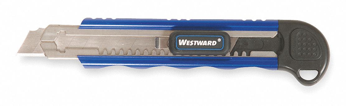 Snap-Off Utility Knife, 18mm, 7 in Overall Length, Number of Blades ...