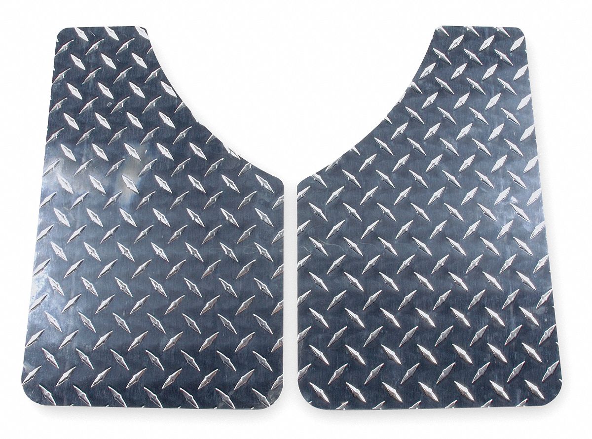 Splash Guards, Aluminum, 10 in Length, 16 in Width, Silver, 1 PR - Grainger